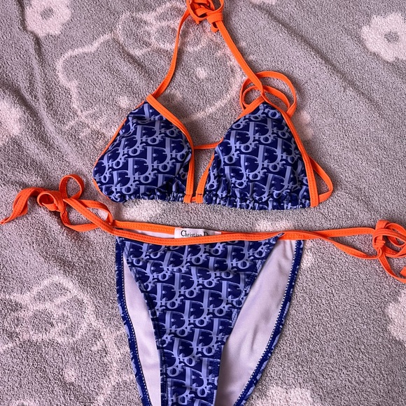 Dior | Swim | Dior Swim Set Blue And Orange | Poshmark